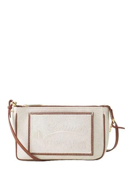 LANVIN Compagnon Small Zipped Shoulder Bag - Ecru/cognac