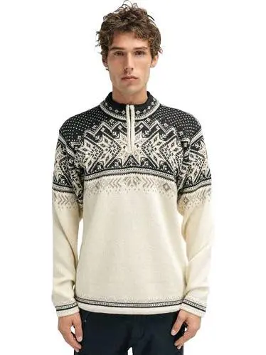 DALE OF NORWAY Vail Sweater - Off White/coffee/mountainstone