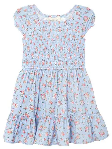 MABEL + HONEY Delia Cap Sleeve Dress - Blue