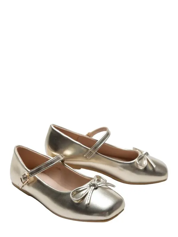 TULLEEN Julietta Bow Flats - Gold