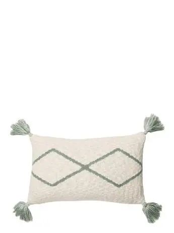 LORENA CANALS Knitted Cushion - Natural/ Indus Blue