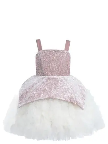 TULLEEN Glitter & Tulle Celebration Dress - Pink