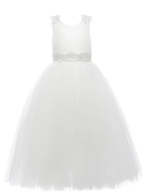 TULLEEN Emilia Lace Waist Tulle Dress - White