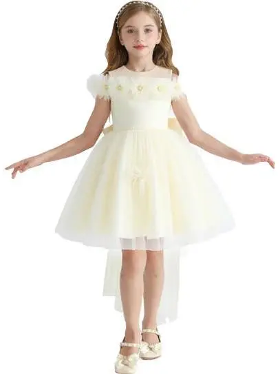 TULLEEN Floral Tulle Gown - Ivory