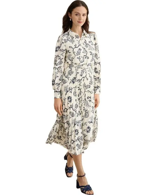 HOBBS LONDON Ashleen Shirt Dress - Cream Midnight