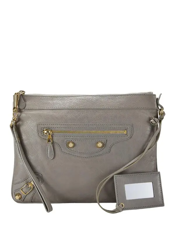 Balenciaga Agneau Clutch - Grey