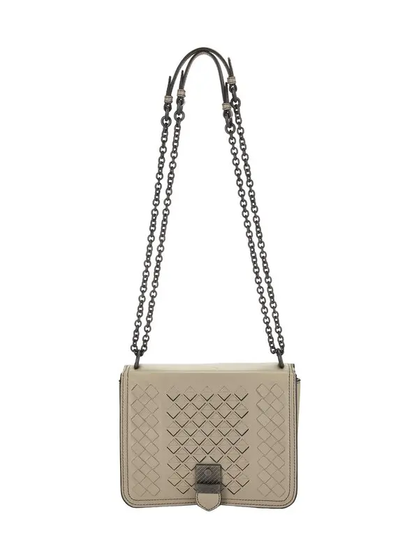 Bottega Veneta Intrecciato Runway Shoulder Bag - Grey
