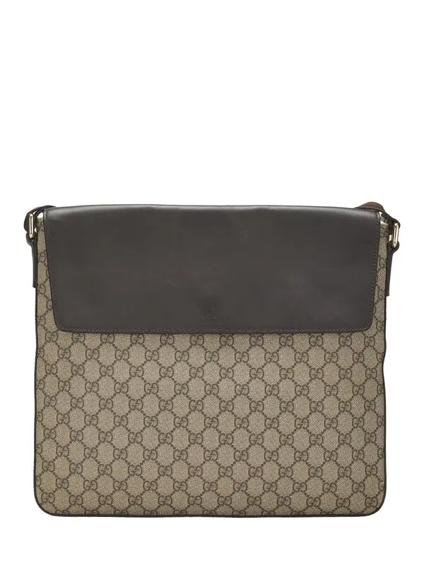 Gucci Gg Supreme Messenger Bag - Beige