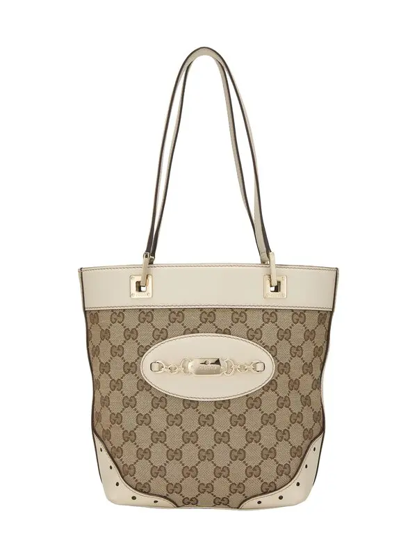Gucci Original Gg Punch Vertical Tote - White