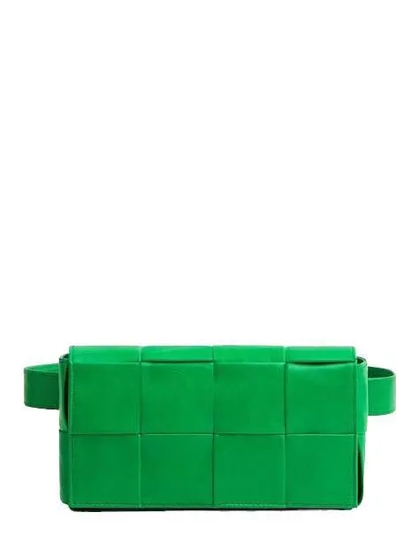 Bottega Veneta Cassette Belt Bag Mini Intreccio - Parakeet