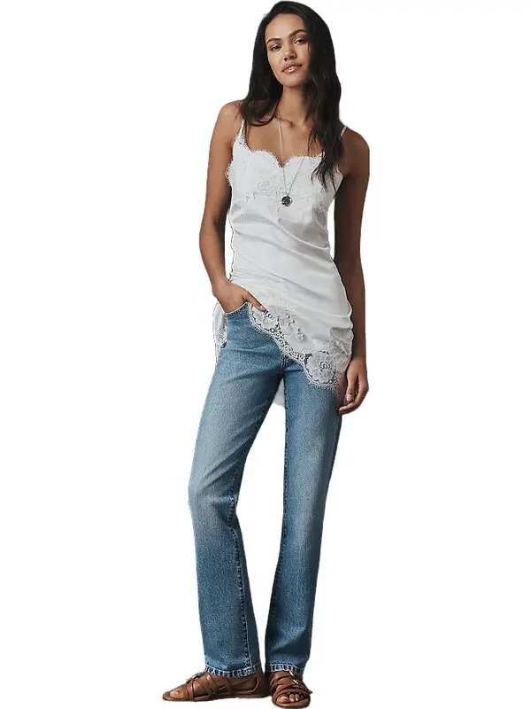 FAVORITE DAUGHTER Jen Mid-rise Straight-leg Jeans - Haines