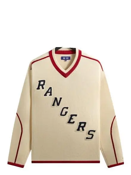 Kith X New York Rangers Beau Sweater - Sandrift