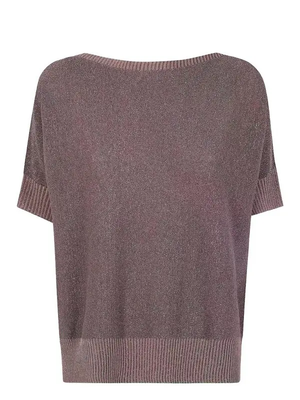 D.exterior Lurex-embellished T-shirt - Pink