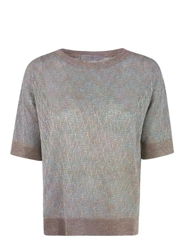 D.exterior Zigzag-pattern T-shirt - Brown