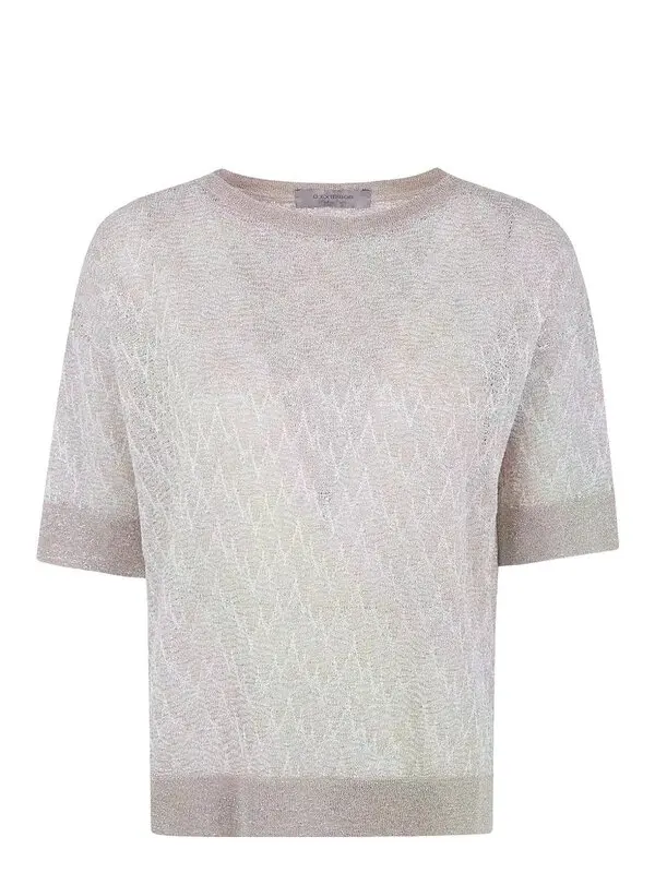 D.exterior Zigzag-pattern T-shirt - Neutrals