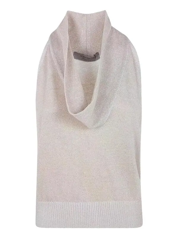 D.exterior Cowl Neck Top - Neutrals