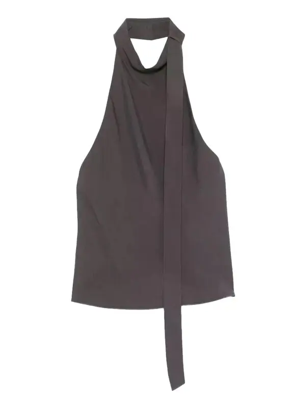 ALYSI Halterneck Sleeveless Top - Grey