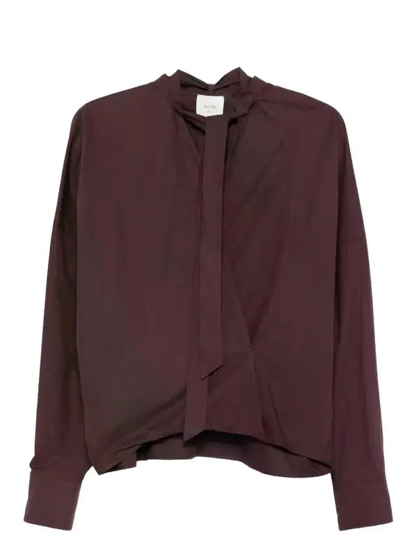 ALYSI Wrap-effect Blouse - Purple
