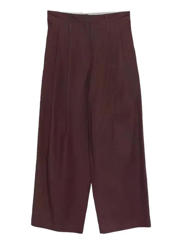 ALYSI Pleated Wide-leg Trousers - Purple