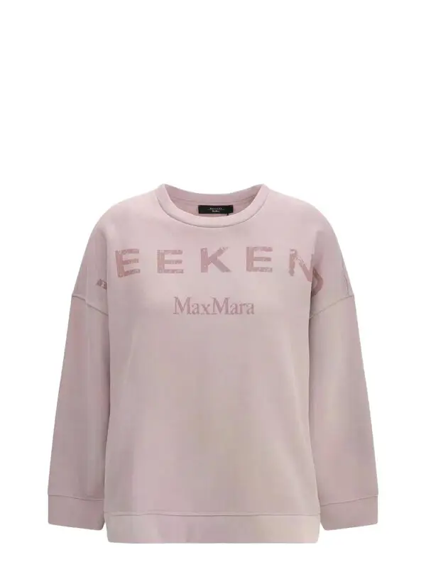 Max Mara Logo-print Crew-neck Sweatshirt - Pink