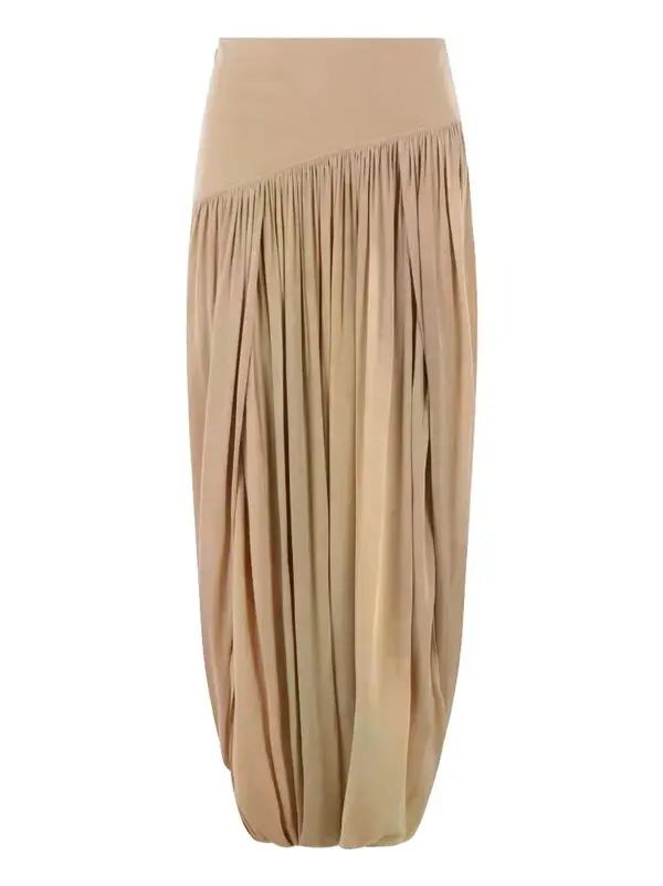 FERRAGAMO Draped Midi Skirt - Neutrals