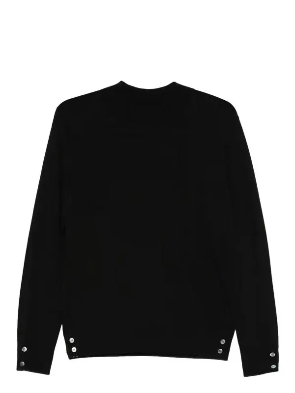 IVORY PARIS Buttoned Long-sleeve Sweater - Black