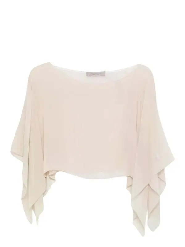 D.exterior Draped Cape Top - Neutrals