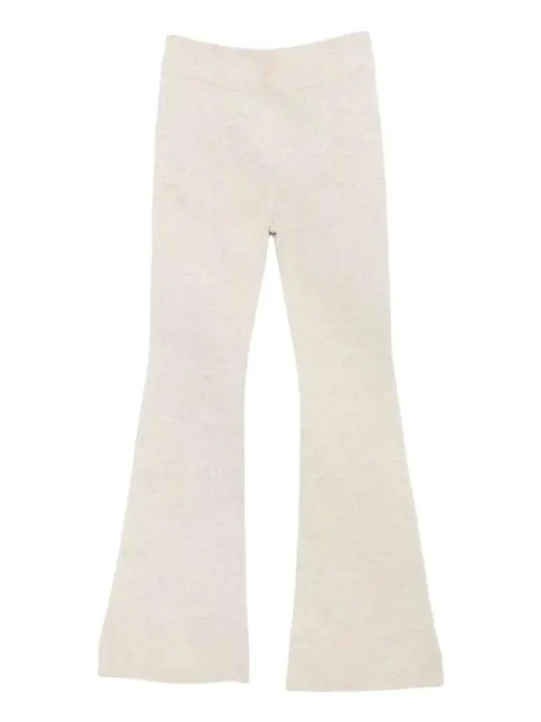 Eric Bompard Ribbed Flared Trousers - Neutrals