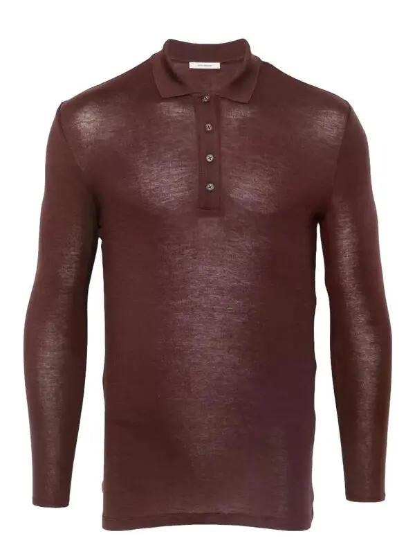 ENTIRE STUDIOS Long-sleeve Polo Shirt - Brown