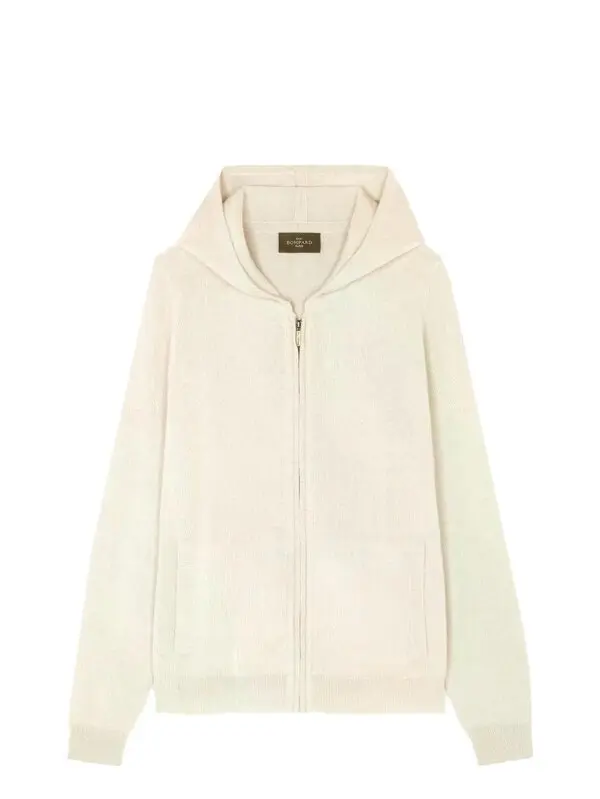 Eric Bompard Zip-up Knitted Hoodie - Neutrals