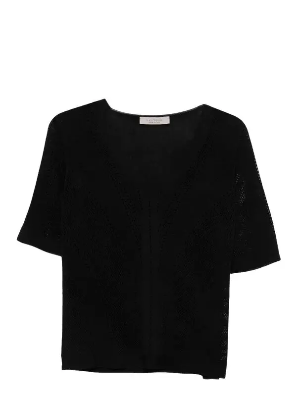 D.exterior V-neck T-shirt - Black