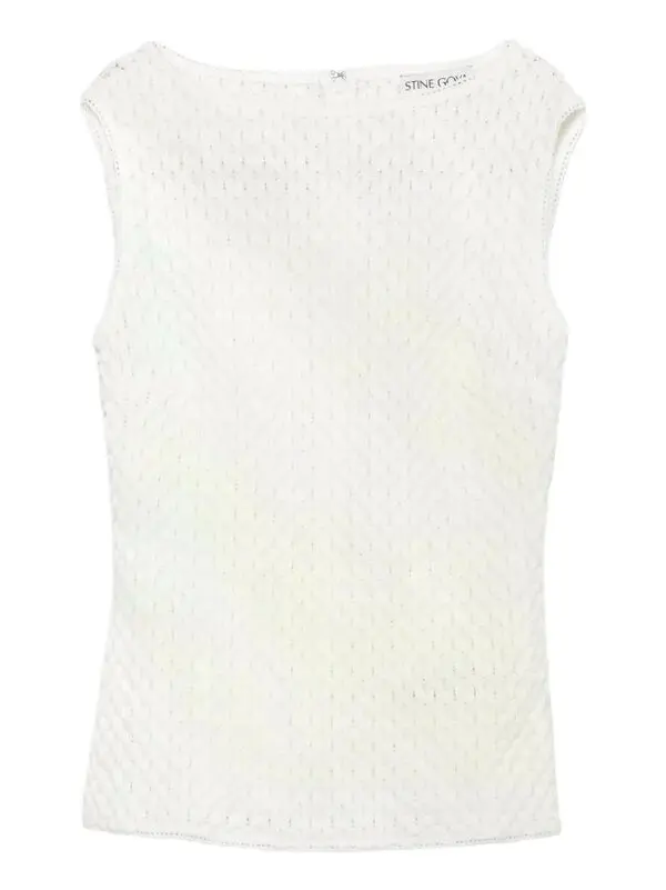 Stine Goya Textured Sleeveless Vest - White