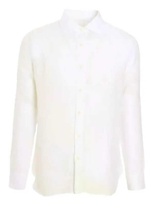 120% Lino Long-sleeve Shirt - White