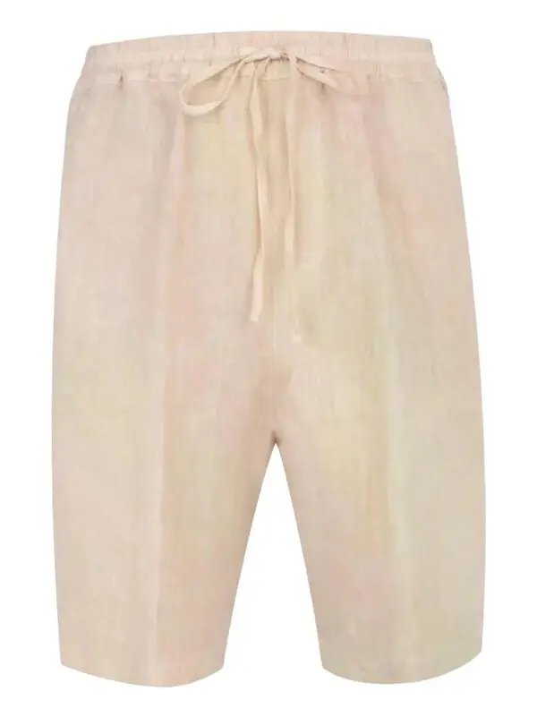 120% Lino Drawstring Bermuda Shorts - Neutrals