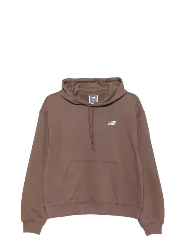NEW BALANCE Logo-detail Hoodie - Brown