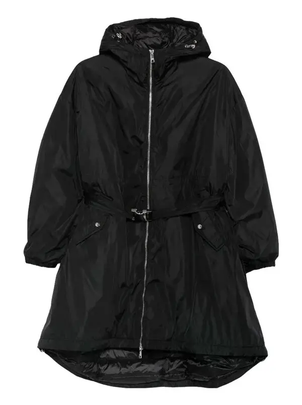 Add Belted Parka Coat - Black