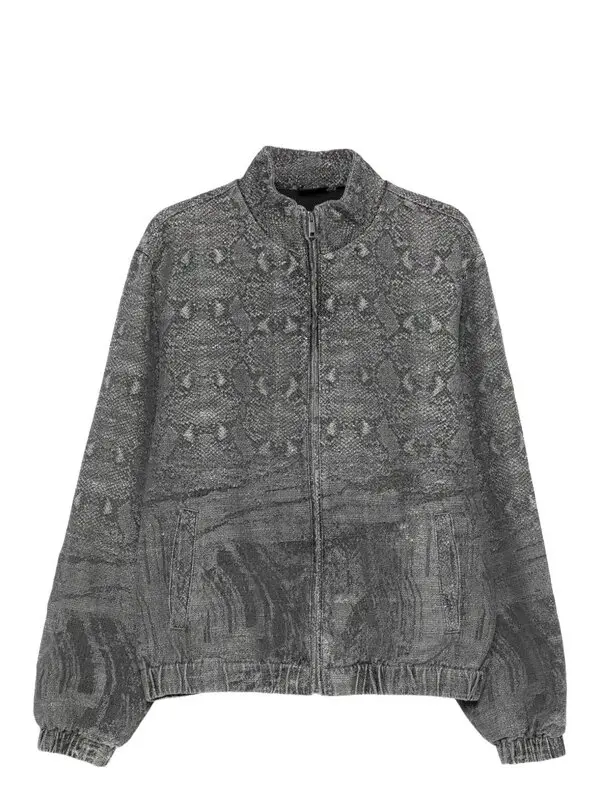 DAILY PAPER Patterned Zip Jacket - Grey