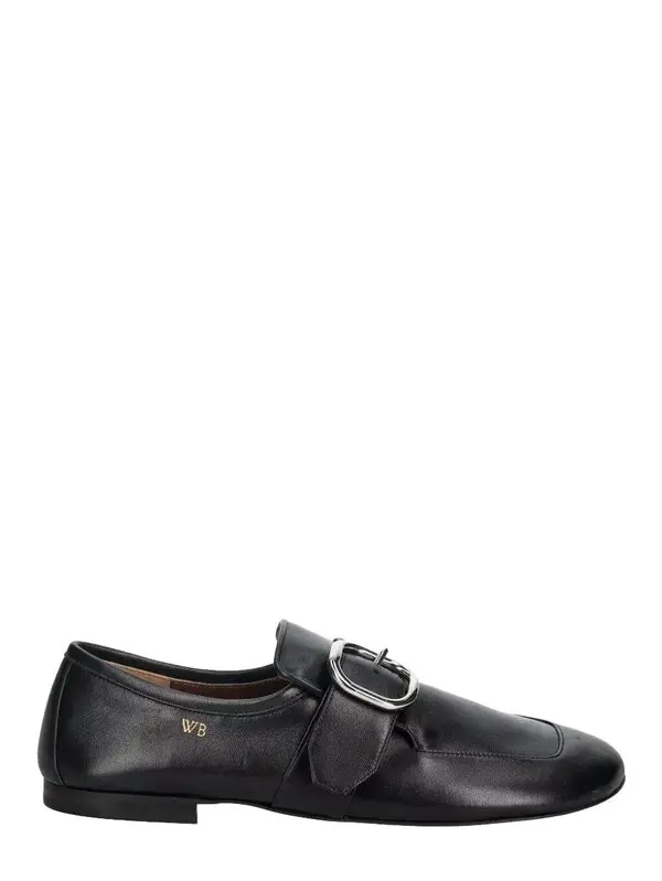 WALES BONNER Buckle Strap Loafers - Black