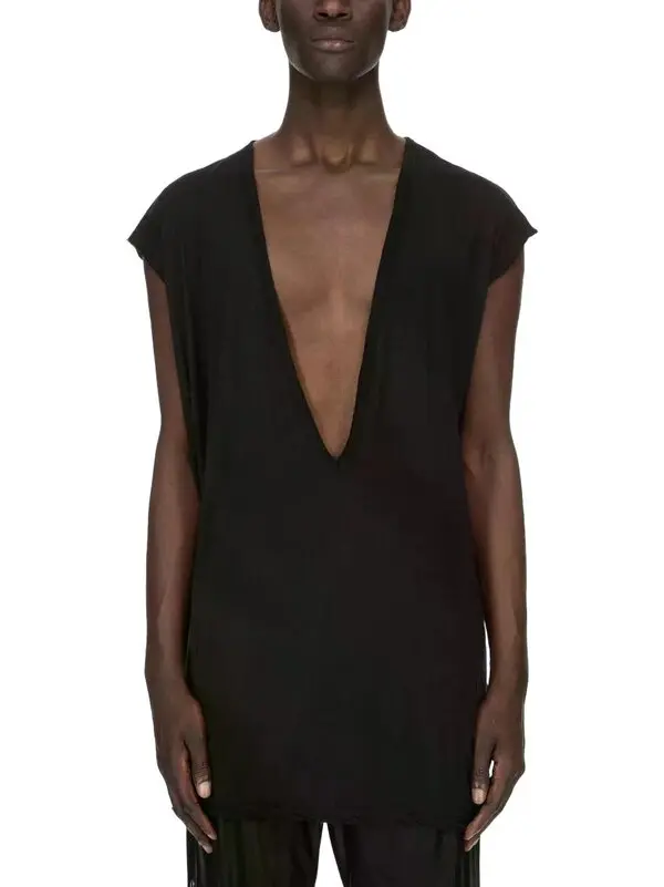 Rick Owens Dylan Sleeveless T-shirt - Ebony