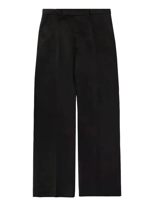 Rick Owens Concealed-fastening Wide Leg Trousers - Black