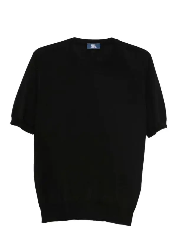 Fedeli Short-sleeves Crew-neck T-shirt - Black