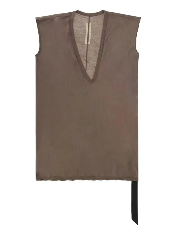 Rick Owens Dylan V-neck Sleeveless T-shirt - Brown