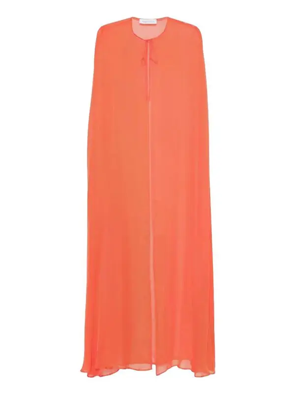 Raquel Diniz Bianca Tie-neck Cape - Orange