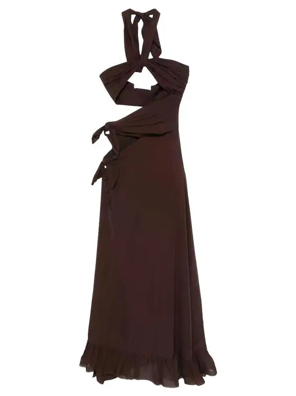 Raquel Diniz Teresa Cut-out Maxi Dress - Brown