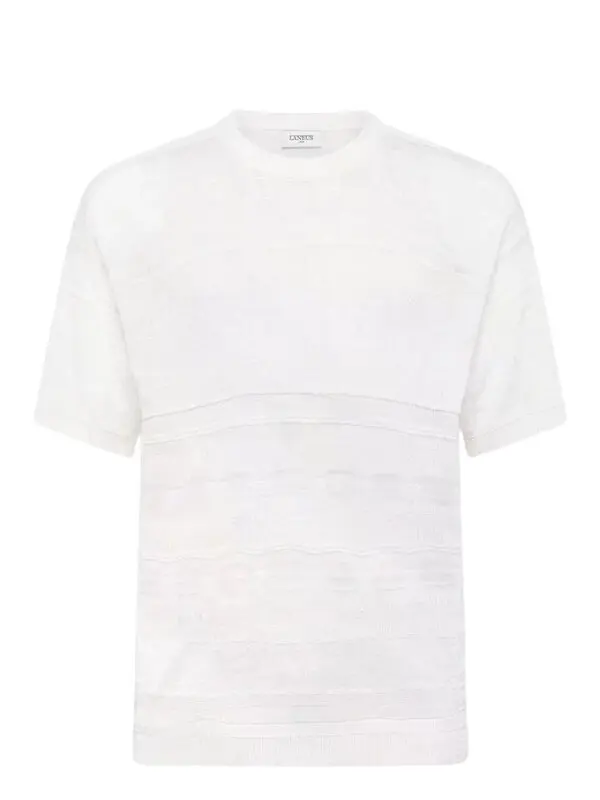 LANEUS Knitted T-shirt - White
