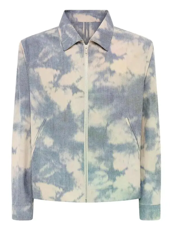LANEUS Tie-dye Zip Jacket - Blue