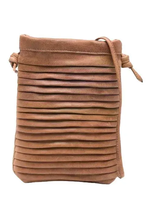 SOMMET Paloma Pleated Cross Body Bag - Brown