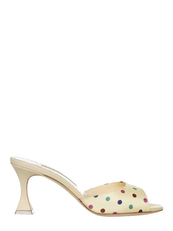 Manolo Blahnik Jadaronau Polka-dot Mules - Neutrals