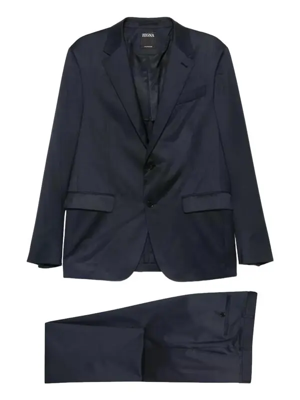 Zegna Flap Pocket Suit - Blue