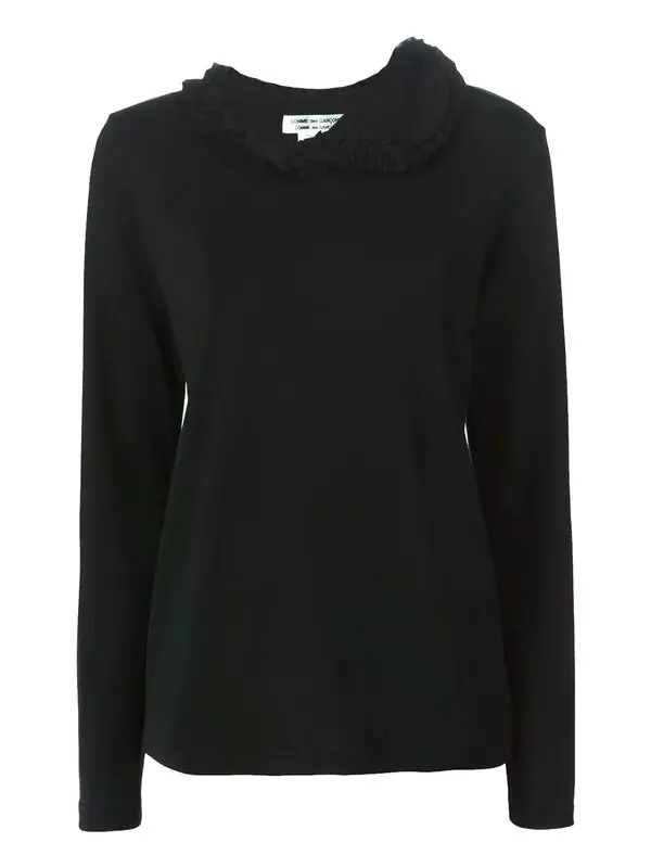 Comme Des Garçons Frilled Collar Sweater - Black